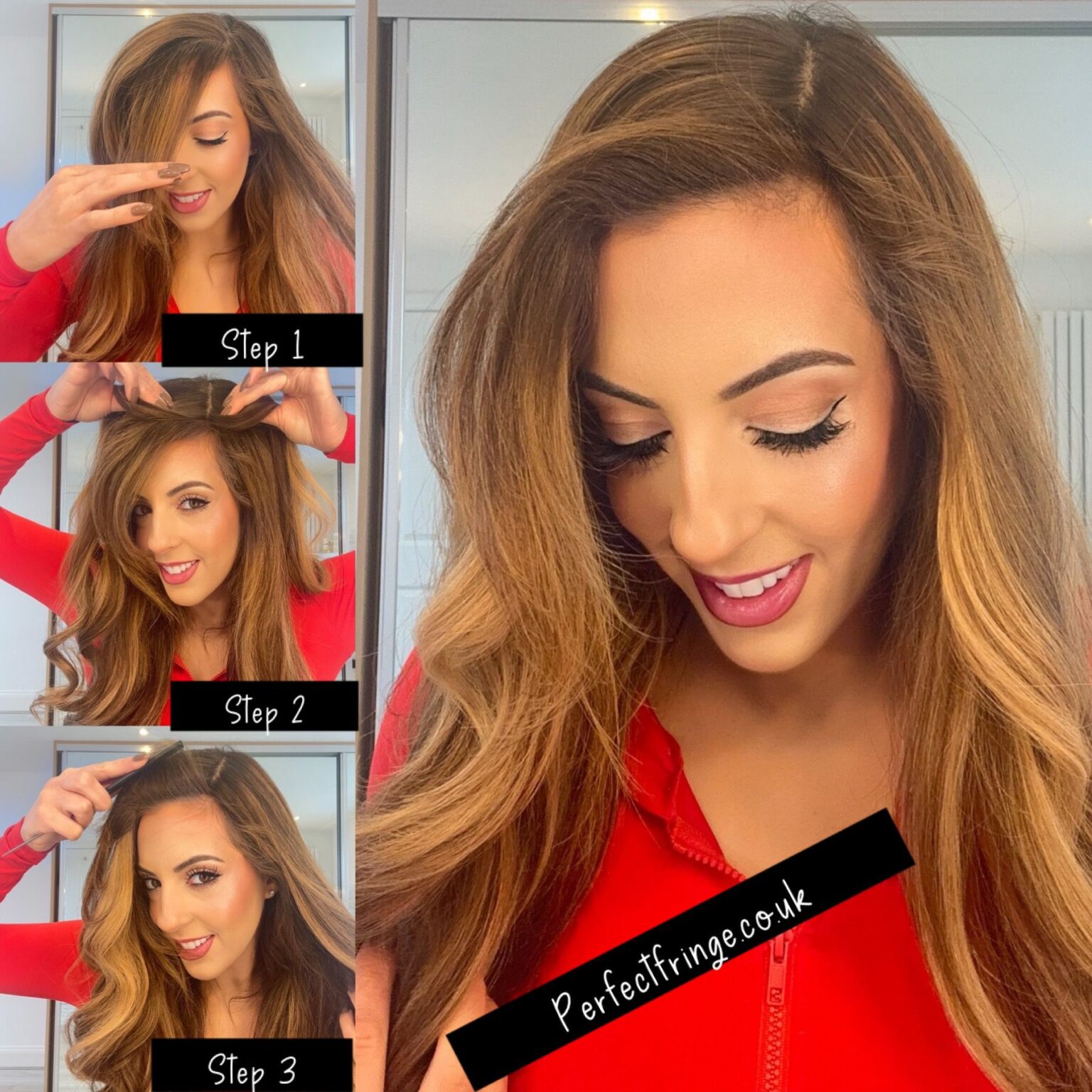 24-25" Custom order for Gurjeet Celeb Inspired - Perfect Fringe